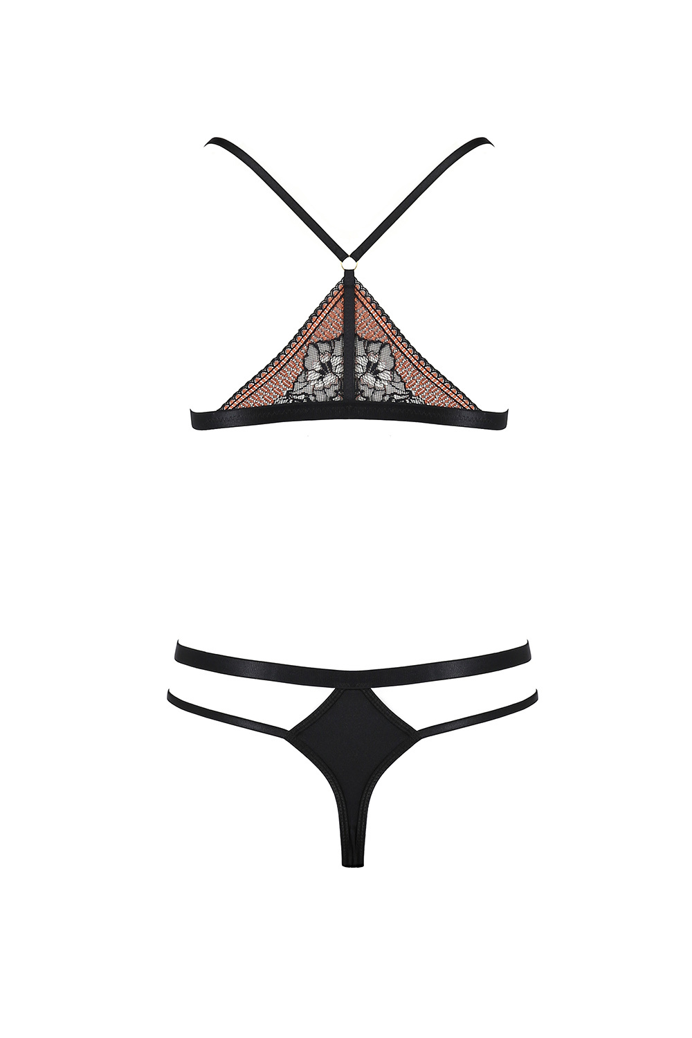 Nocna komplet biustonosz + stringi Casmir Mirella set black - sklep Kontri.pl