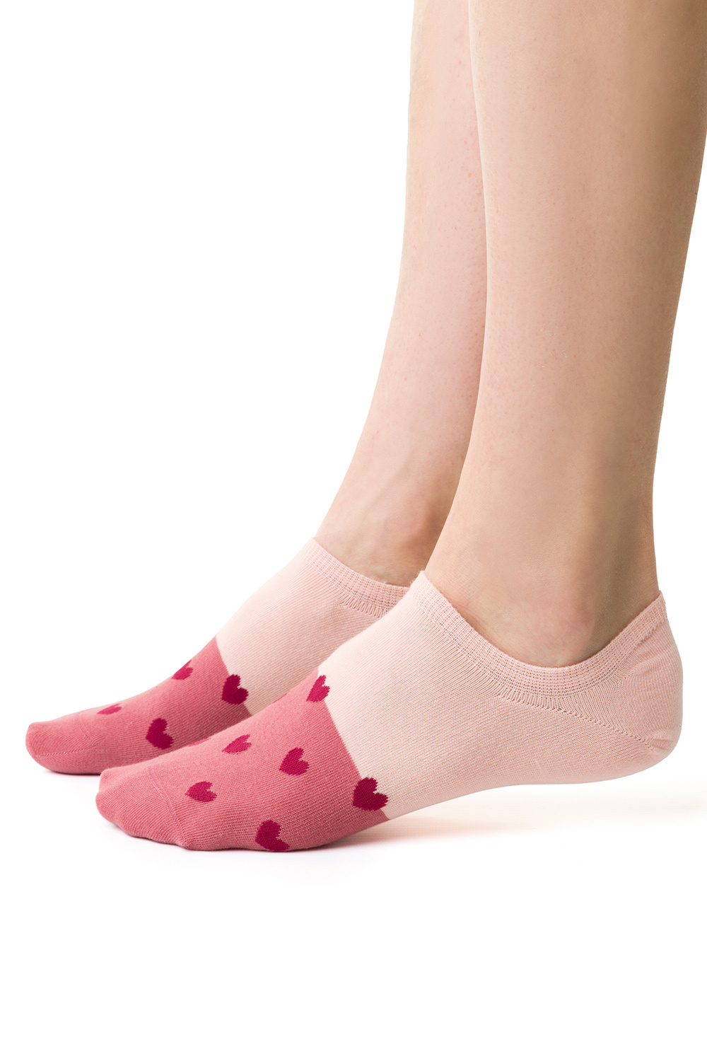 Skarpety stopki Steven 021 wzorowane stopki różowy/serca 059 - sklep ...